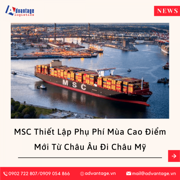 Hãng Tàu MSC Thiết Lập Phụ Phí Mùa Cao Điểm Mới Từ Châu Âu Đi Châu Mỹ ...