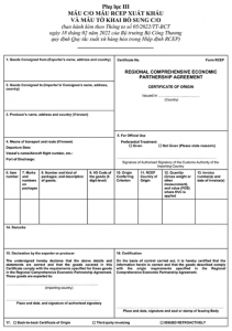 Hướng Dẫn Kê Khai C/O Form RCEP - Advantage Logistics